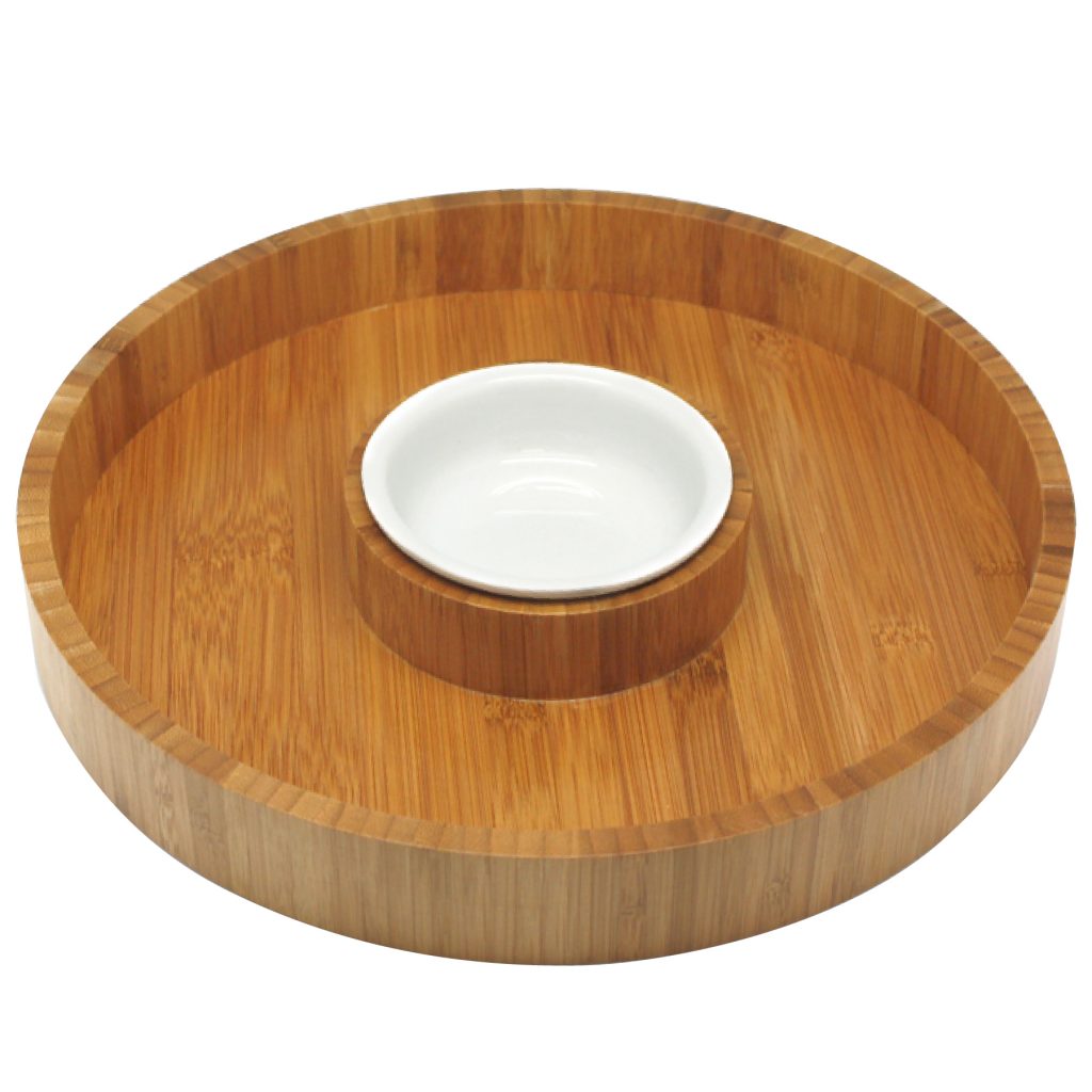 GOURMET BAMBOO 2 PC CHIP & DIP TRAY – ACE Premiums
