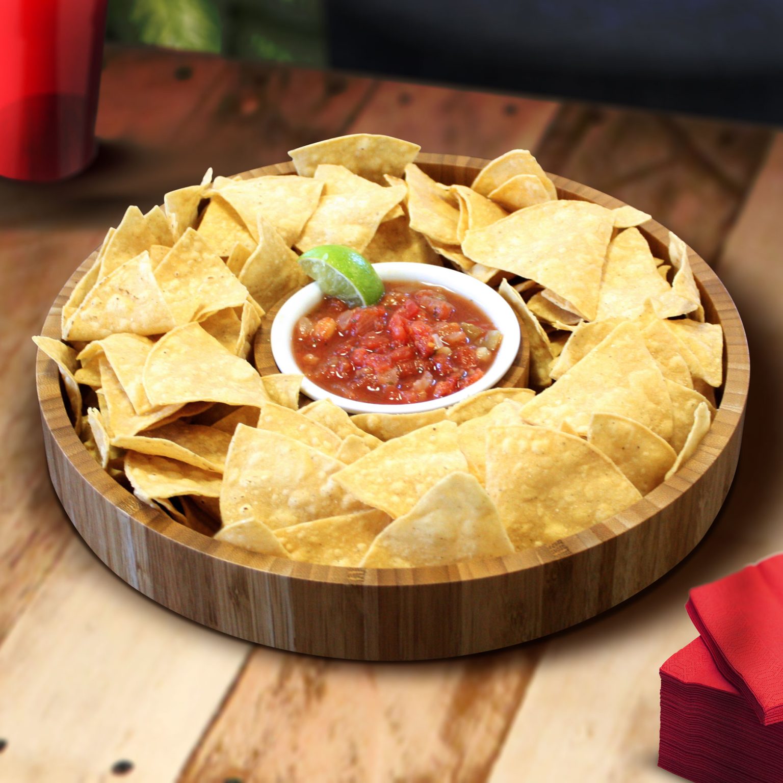 GOURMET BAMBOO 2 PC CHIP & DIP TRAY – ACE Premiums