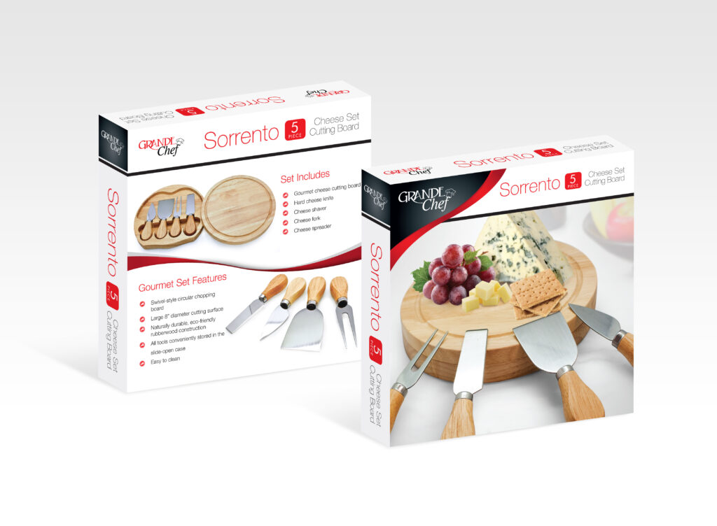 MADISON – 5 PC CHEESE SET / CUTTING BOARD – ACE Premiums