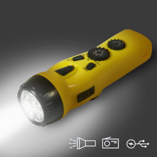 SOL – DYNAMO FLASHLIGHT, AM/FM RADIO, PHONE CHARGER & EMERGENCY SIREN ...